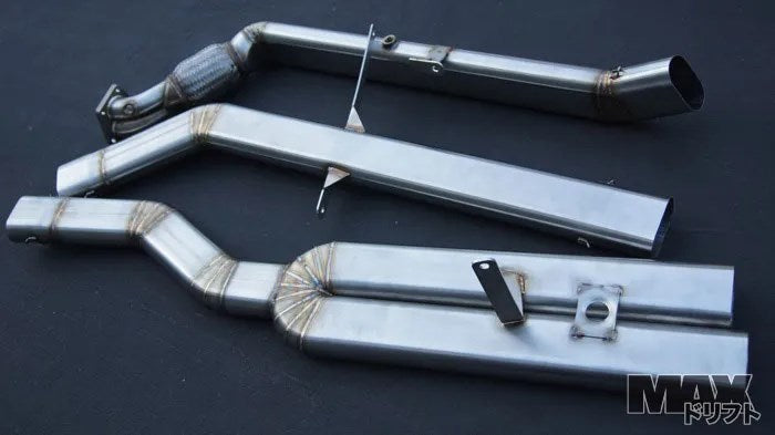 PSM STAINLESS Turbo-Back Oval Exhaust System for S13 with t25 or t28 t ...
