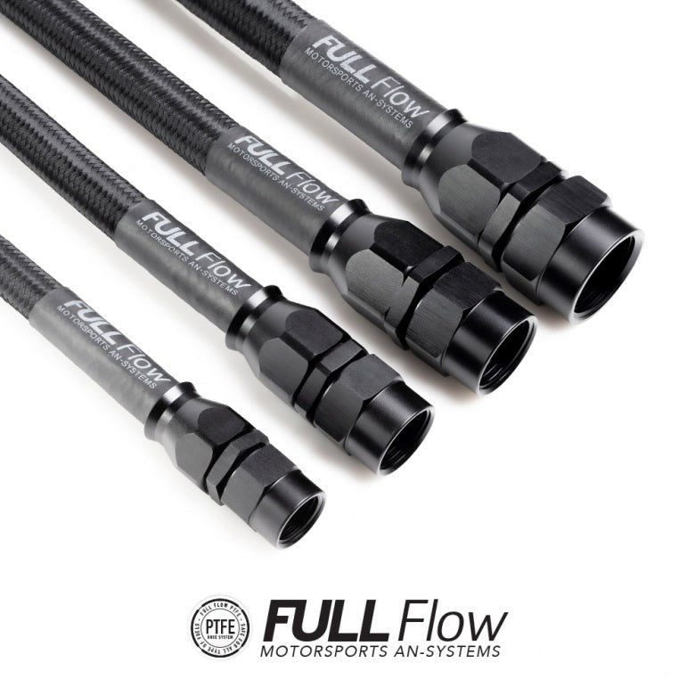Nuke Black Nylon PTFE Stainless Braided Fuel Hose AN-8, 1m length ...