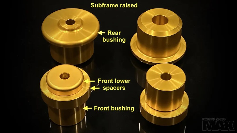 PSM XE20 IS250 350 F & GS 3rd gen Sub Frame Riser, solid bushings (Ord ...
